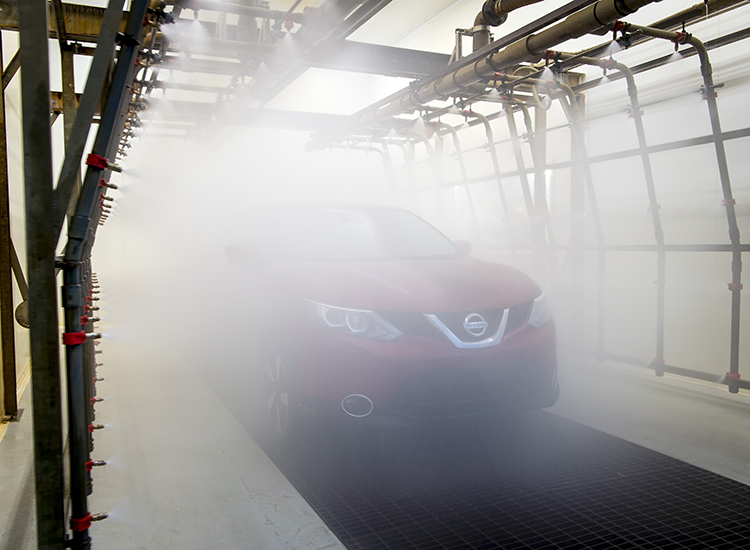 Nissan rains supreme on watertight testing of crossovers
